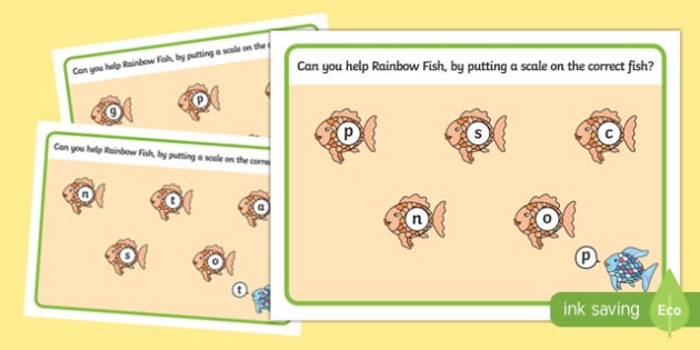 FREE! - Phonics Playdough Mats to Support Teaching on The Rainbow Fish