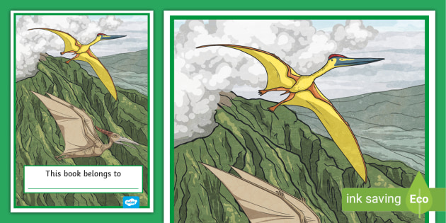 FREE! - Pterodactyl Book Cover (teacher made)