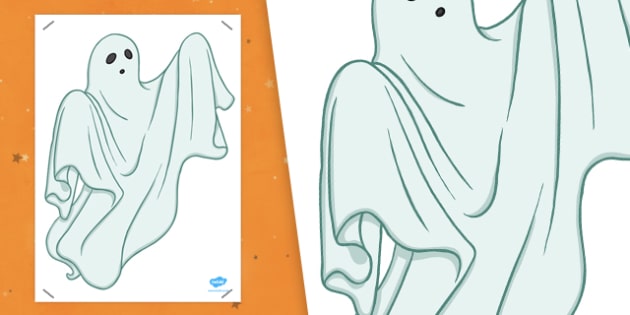 A2 Ghost - halloween, game, fun and games, display, KS1, KS2, Key stage 2
