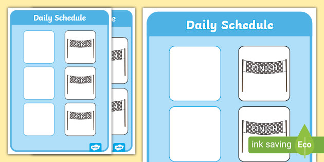 Visual Activity Schedule Schedule with Finished Strip