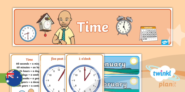 Year 2 Measurement and Geometry: Time Display Pack