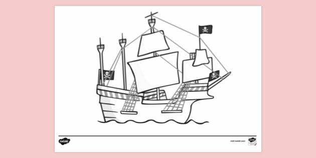 FREE! - Ship Colouring Sheet | Colouring Sheets