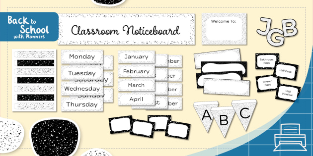 Classroom Display Pack | Back To School | Speckled Theme