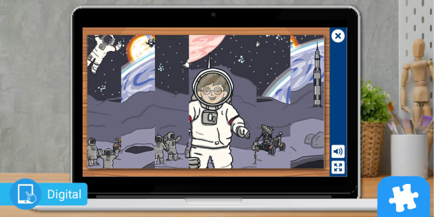 Interactive Space Puzzle Strips Sequencing Game | Twinkl Go!