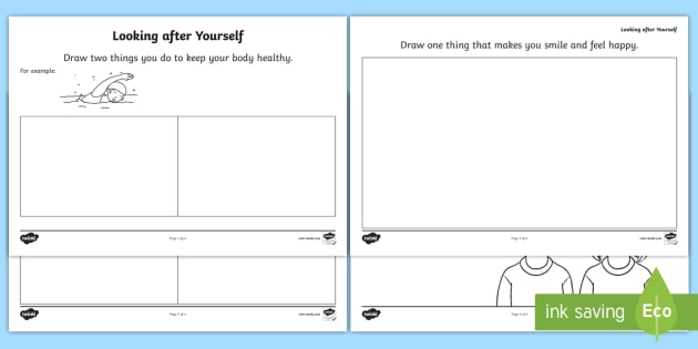 Looking After Yourself Worksheet (teacher made)