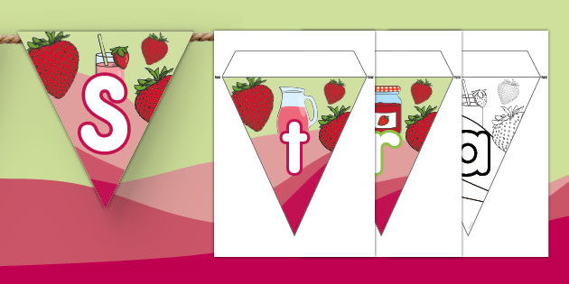 Strawberry Farm Stand Dramatic Play Bunting (teacher made)