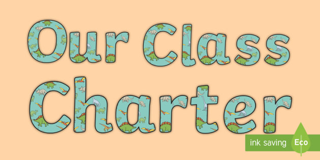 Our Class Charter Dinosaur-Themed Display Lettering
