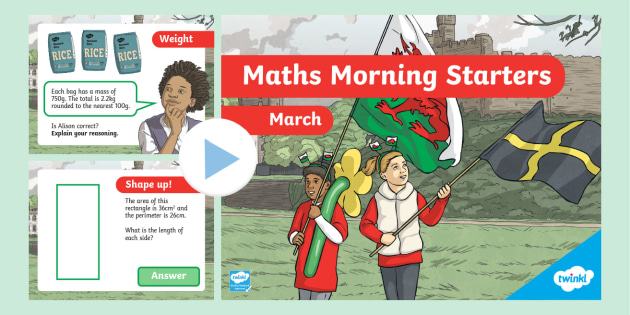Maths Morning Starters: March Age 8-11 (Teacher-Made)