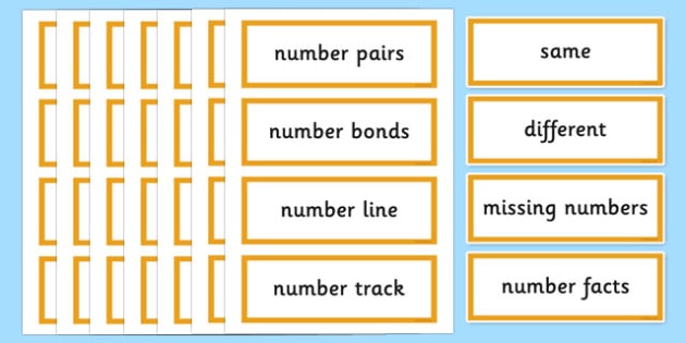 Year 2 Maths Vocabulary Word Cards General (teacher made)