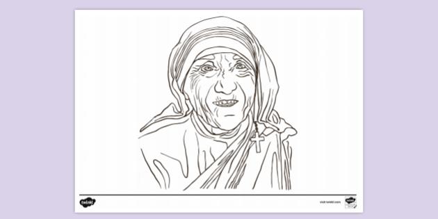 Mother Teresa Colouring Sheet | Colouring Sheets