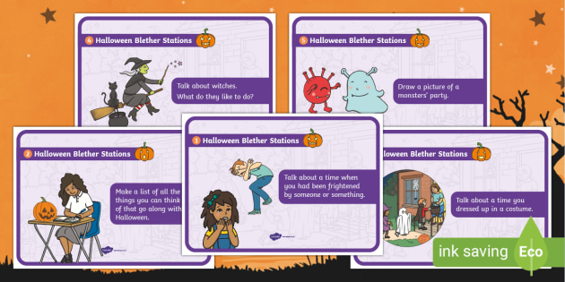Halloween Blether and Activity Stations (teacher made)