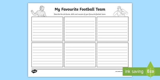 * NEW * Football Team Description Writing Template