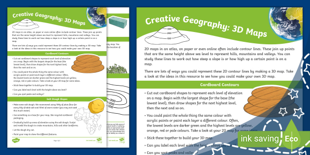 Creative Geography: 3D Maps (teacher made)