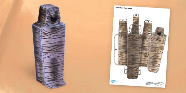 Egyptian Mummy Paper Model (teacher made)