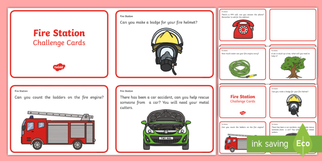 Challenge Cards Fire Station (teacher made)