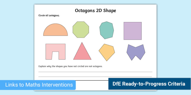 👉 Octagons 2D Shape Activity Sheet