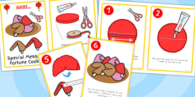 Chinese New Year Felt Fortune Cookies Activity Instructions