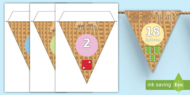 👉 Hessian Visual Number Line 0-20 Bunting (teacher made)