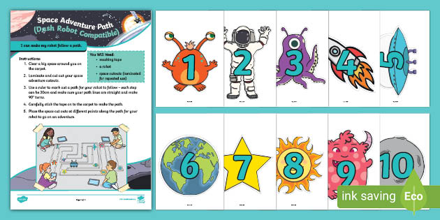Space Adventure Path (Dash Robot Compatible) (teacher made)