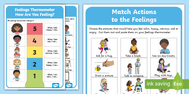 Feelings Thermometer - How Are You Feeling? (teacher made)