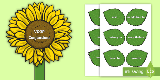 VCOP Conjunctions Flower Display