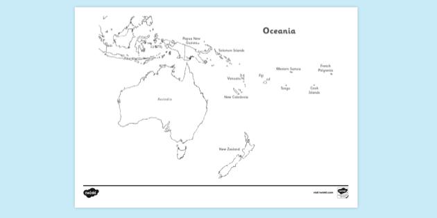 FREE! - Oceania Colouring Sheet (teacher made)