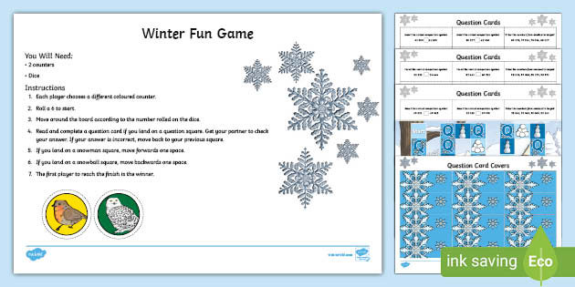 👉 Winter-Themed Compare and Order Numbers up to 100 000 Board Game