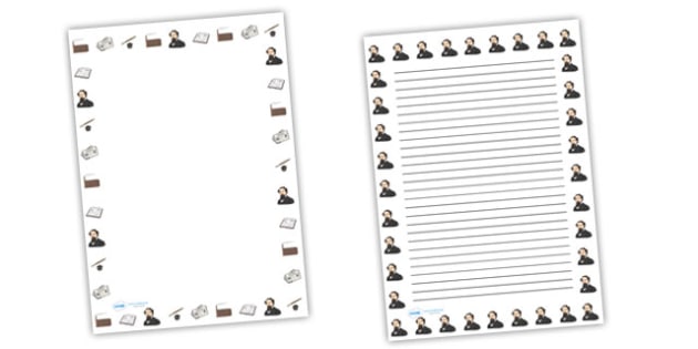 FREE! - Charles Dickens Page Borders (teacher made)