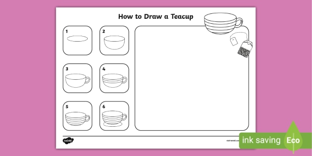 FREE! - How to Draw a Teacup (teacher made)