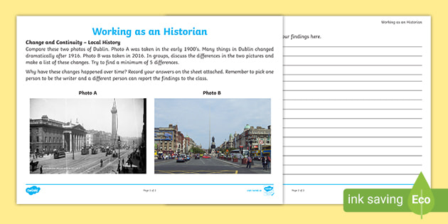 Change and Continuity in Dublin Worksheet / Worksheet