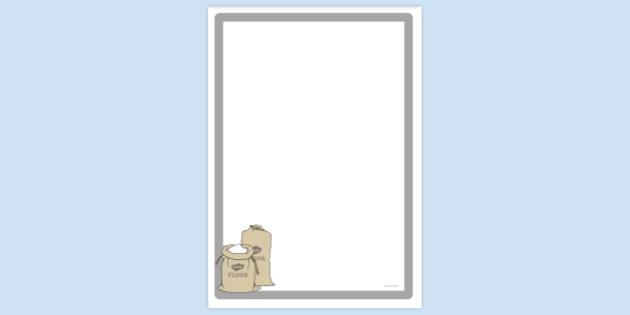 FREE! - Simple Blank Sacks of Flour Page Border
