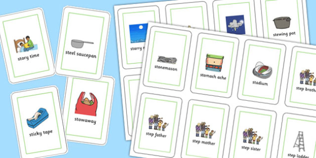 Three Syllable 'st' Blend Playing Cards (teacher made)