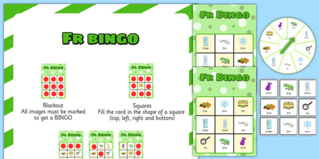 FR Spinner Bingo (teacher made)