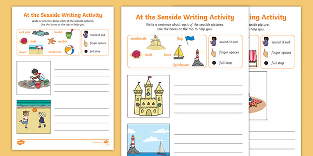 At the Seaside Early Writing Activities - Resources