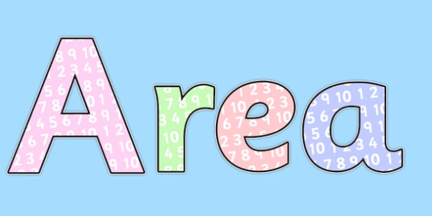 👉 Area with Numbers Title Display Lettering