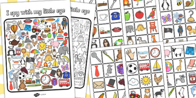 I Spy With My Little Eye Picture Matching Activity - I spy