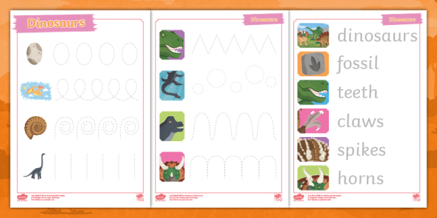 Originals Explorers: Dinosaurs Handwriting Worksheets