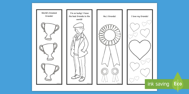 World's Greatest Granda Bookmarks (teacher made)