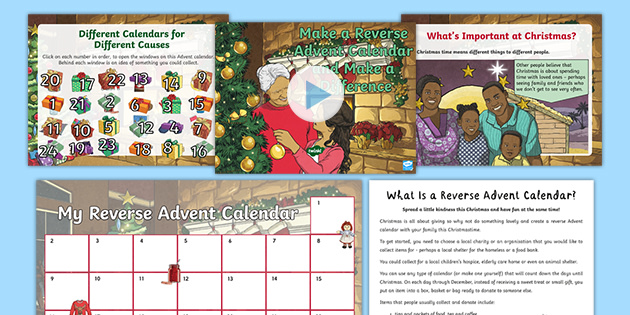 FREE! - Reverse Advent Calendar Resource Pack