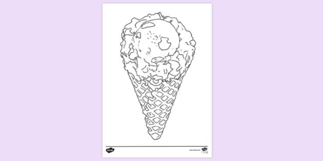 FREE! - Ice Cream Colouring Sheet | Colouring Sheets