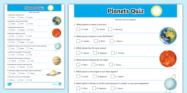 Planets Of The Solar System Quiz Britannica