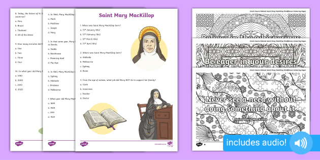Crash Course Podcast Saint Mary MacKillop (teacher made)