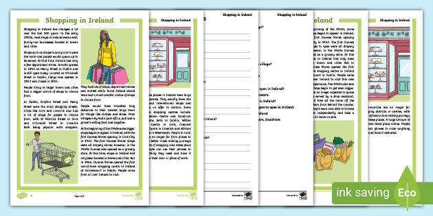 Shopping Reading Comprehension Activity | Twinkl Ireland