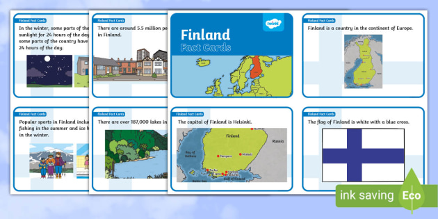 KS1 Finland Fact Cards (teacher made)