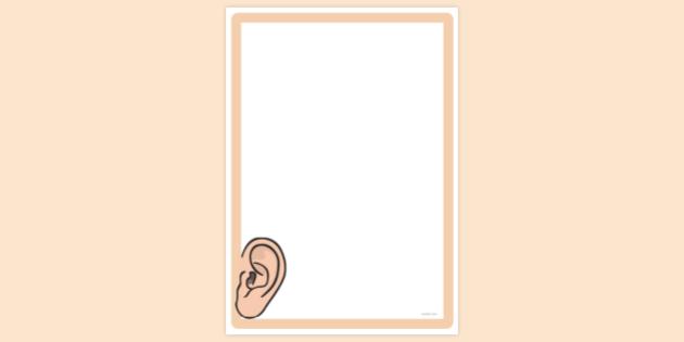 FREE! - Ear Page Border | Page Borders | Twinkl
