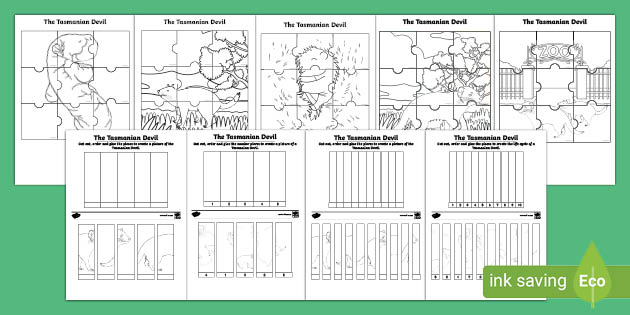 Tasmanian Devil Puzzles (teacher made)