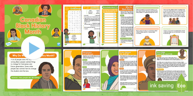 FREE Canadian Black History Activity Pack