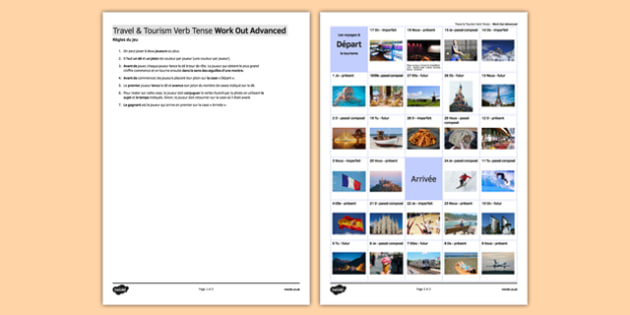 Les voyages & le tourisme : Jeu pour pratiquer les temps (niveau avancé)