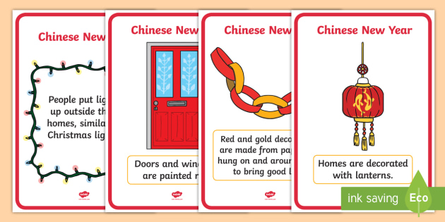 FREE! - Chinese New Year Celebration Customs Display Posters