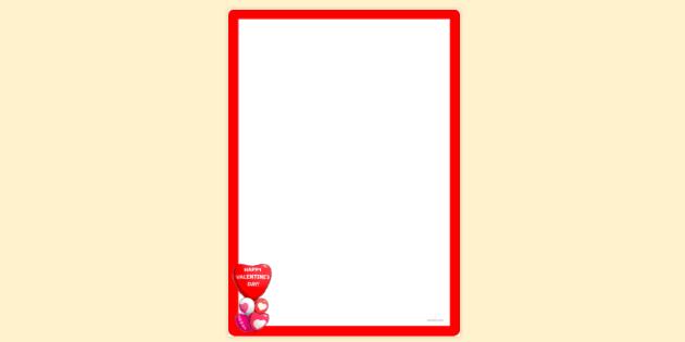 Valentines Day Page Border